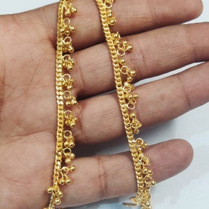 22k Gold Anklets, Solid Gold Anklet, Indian Anklet, Rajasthani Gold ...