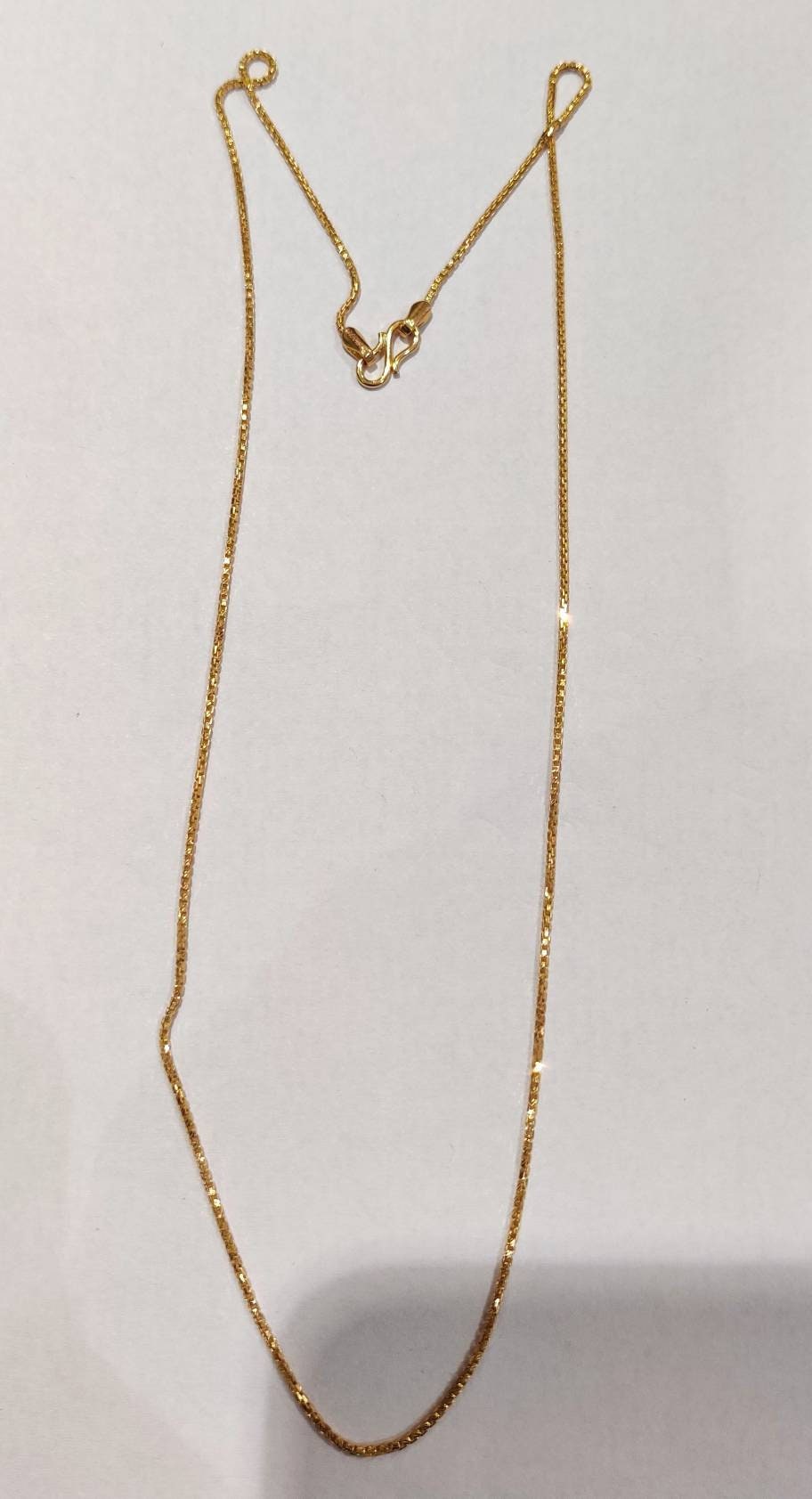 22k Gold Chain Box Chain Gold Box Chain Trendy Gold Box - Etsy