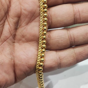 22k Gold Anklets, Solid Gold Anklet, Indian Anklet, Rajasthani Gold ...