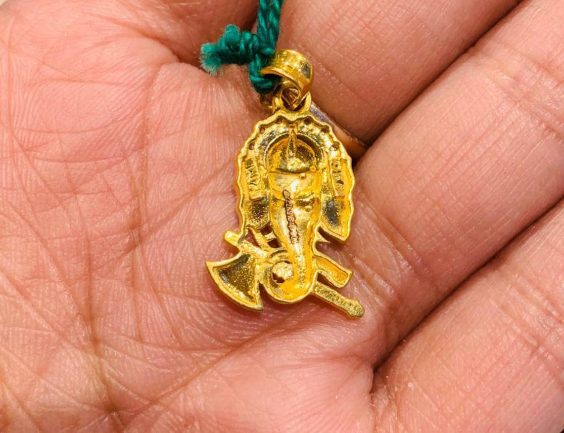 22k Gold Ganesha Pendant,solid Gold Pendant, Indian Ganesha Pendant ...