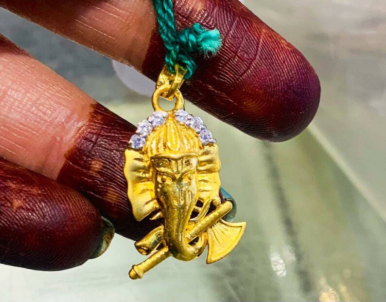 22k Gold Ganesha Pendant,solid Gold Pendant, Indian Ganesha Pendant ...