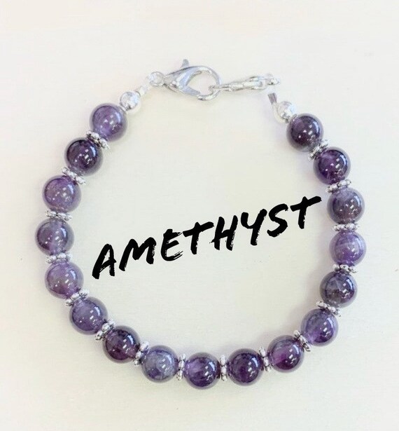 Purple Amethyst Stone Medical Id/interchangeable - Etsy