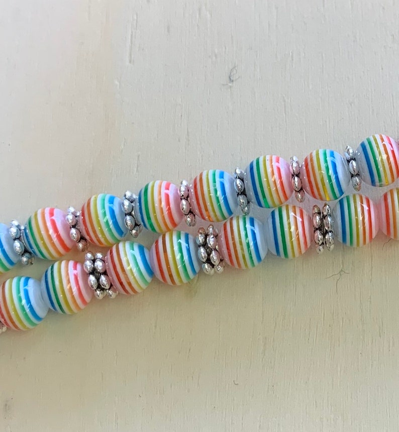 Double Pastel Resin Rainbow Medical ID Bracelet/medical Tag | Etsy