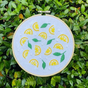 Orange/lemon Slice Embroidery - Etsy