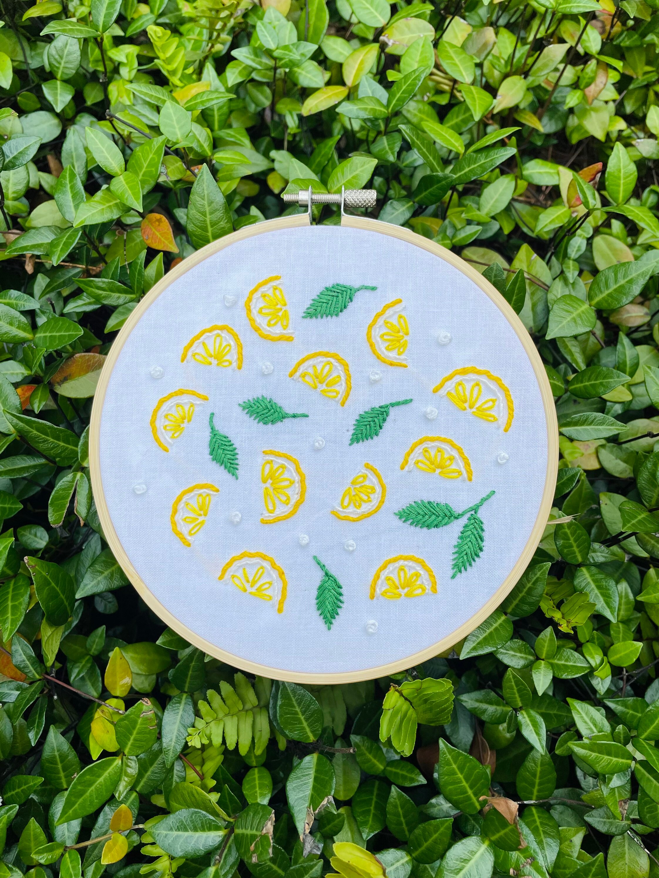 Orange/lemon Slice Embroidery - Etsy