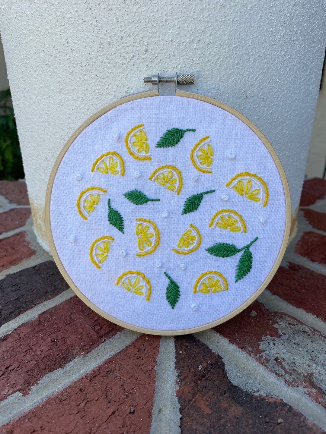 Lemon Slice Embroidery - Etsy