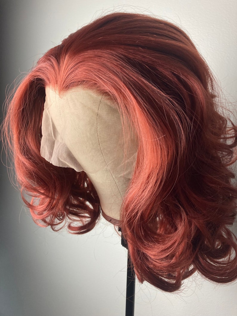 Ginger Red Wig,copper Red Wigs,short Bob Wigs,wavy Lace Front Wig ...