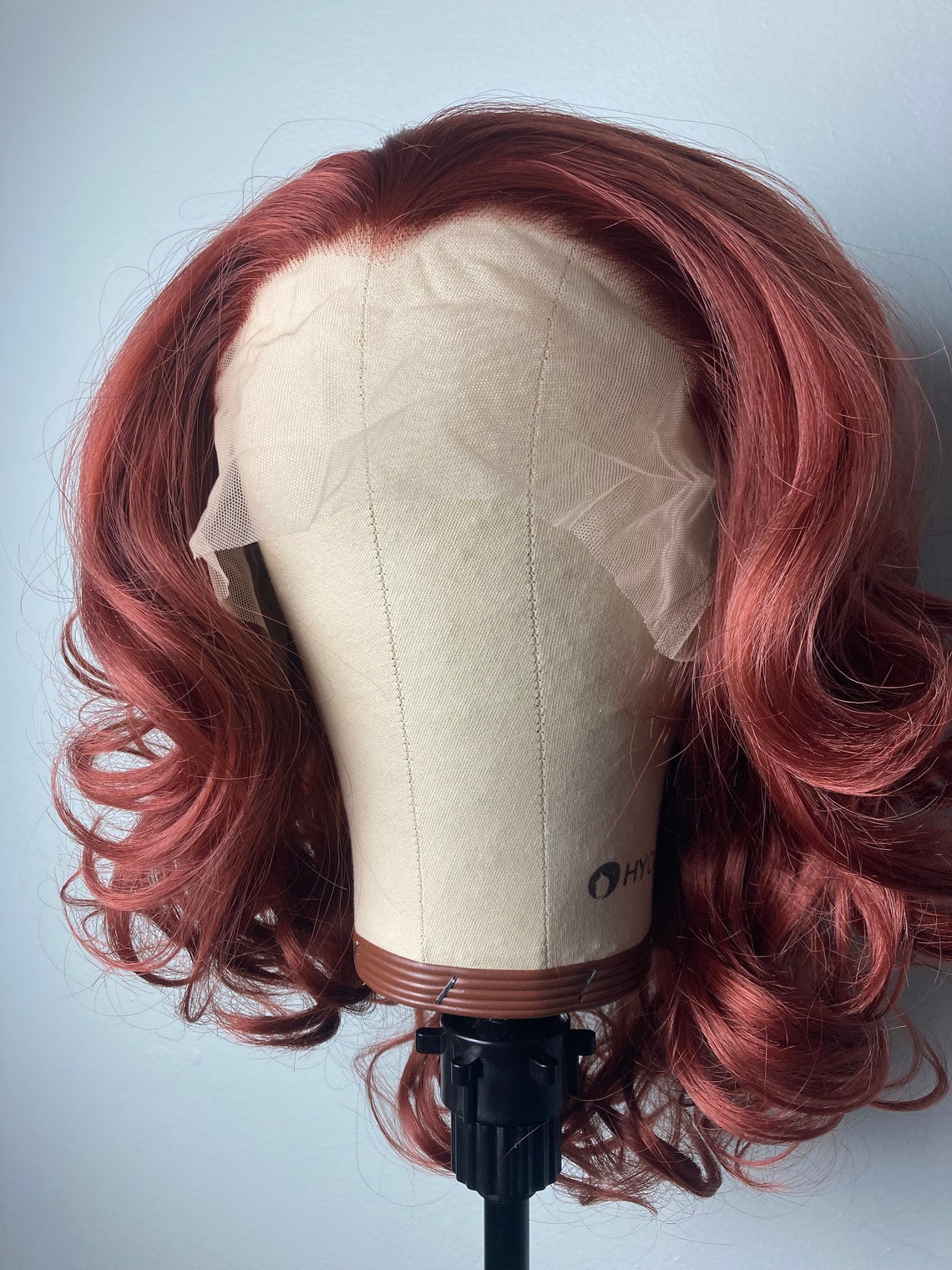 Ginger Red Wig,copper Red Wigs,short Bob Wigs,wavy Lace Front Wig ...