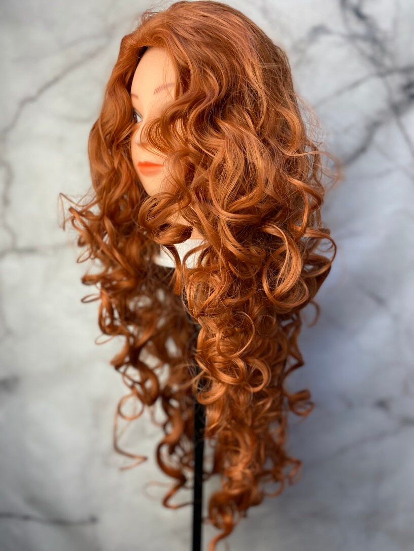 Curly Ginger Wig,cosplay Wig,costume Wig,curly Wavy Wigs,fox Red Wig ...