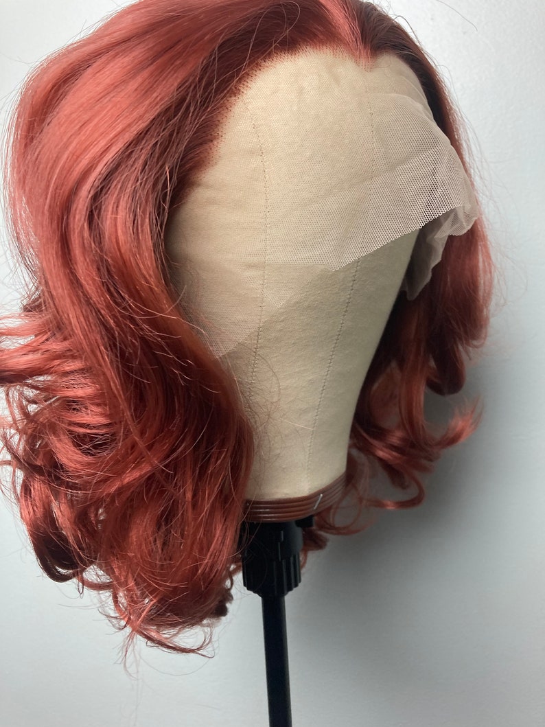Ginger Red Wig,copper Red Wigs,short Bob Wigs,wavy Lace Front Wig ...
