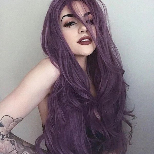 Purple Wig - Etsy