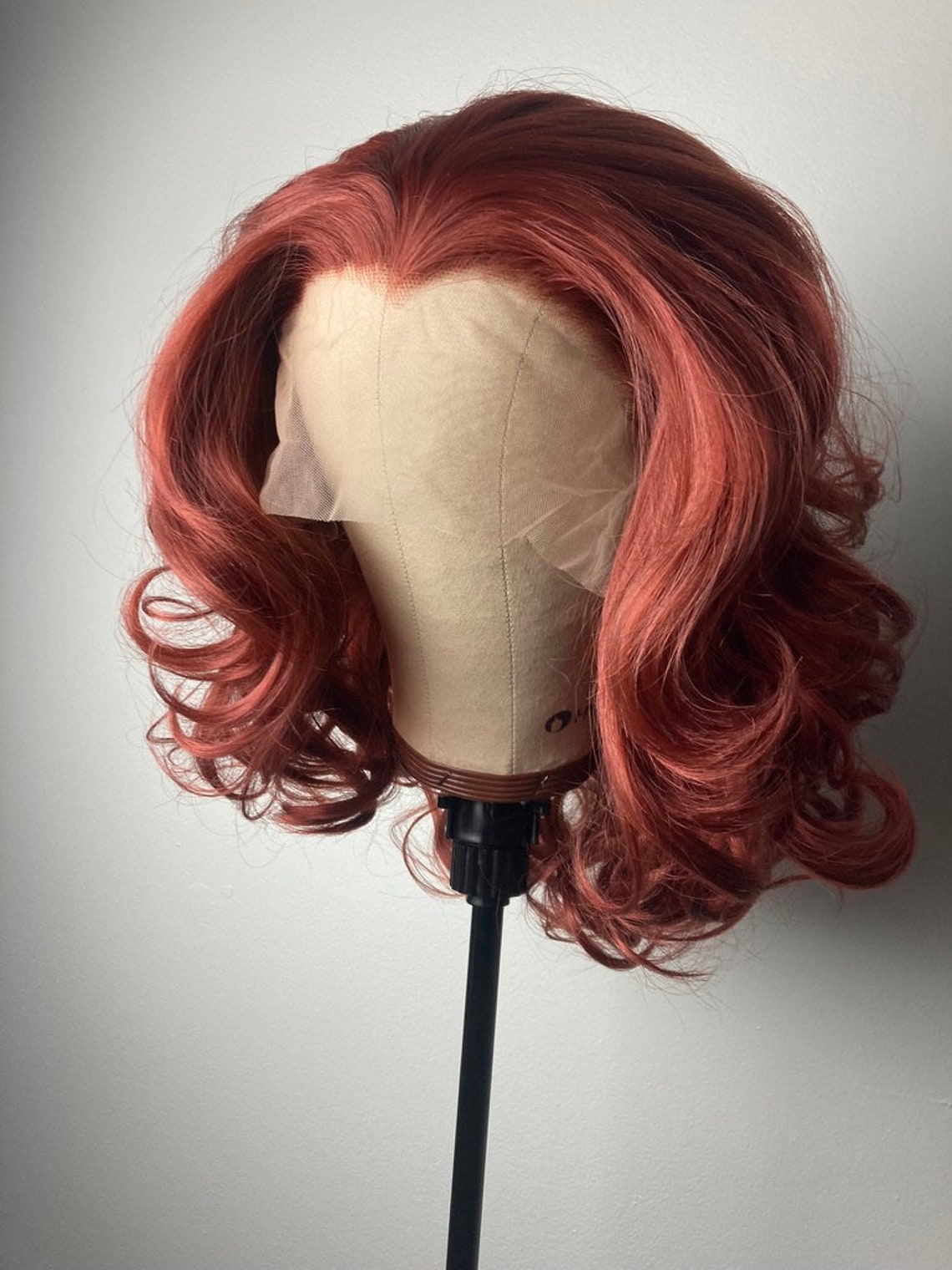 Ginger Red Wig,copper Red Wigs,short Bob Wigs,wavy Lace Front Wig ...