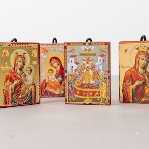 Small Wooden Orthodox Icon With Amazing Details of the - Etsy