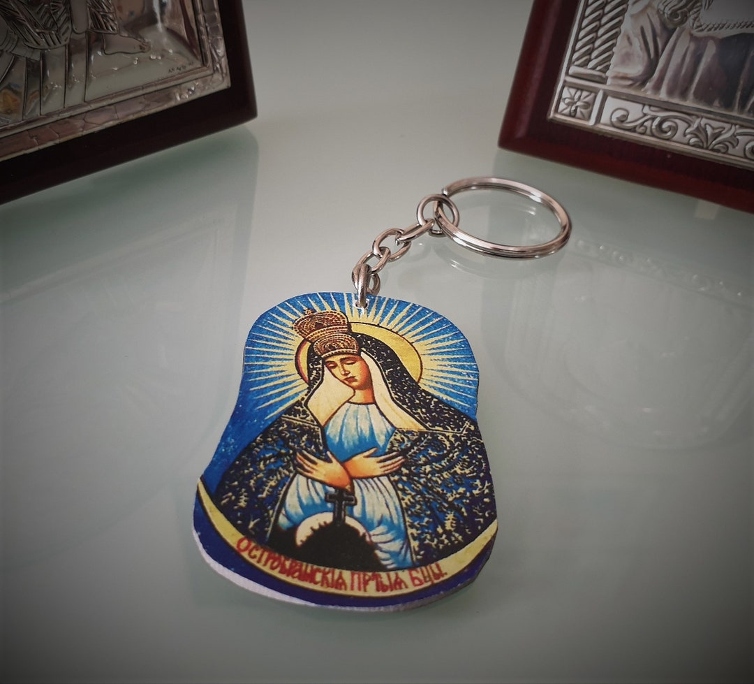 Christian Orthodox Keychain With Mother of God of Stars Made - Etsy