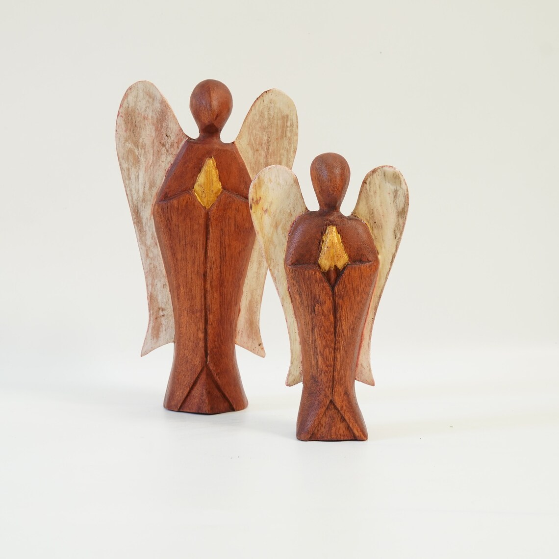 Hand Carved Pray Angel Wooden Figurine Wood Carving Decoration - Etsy