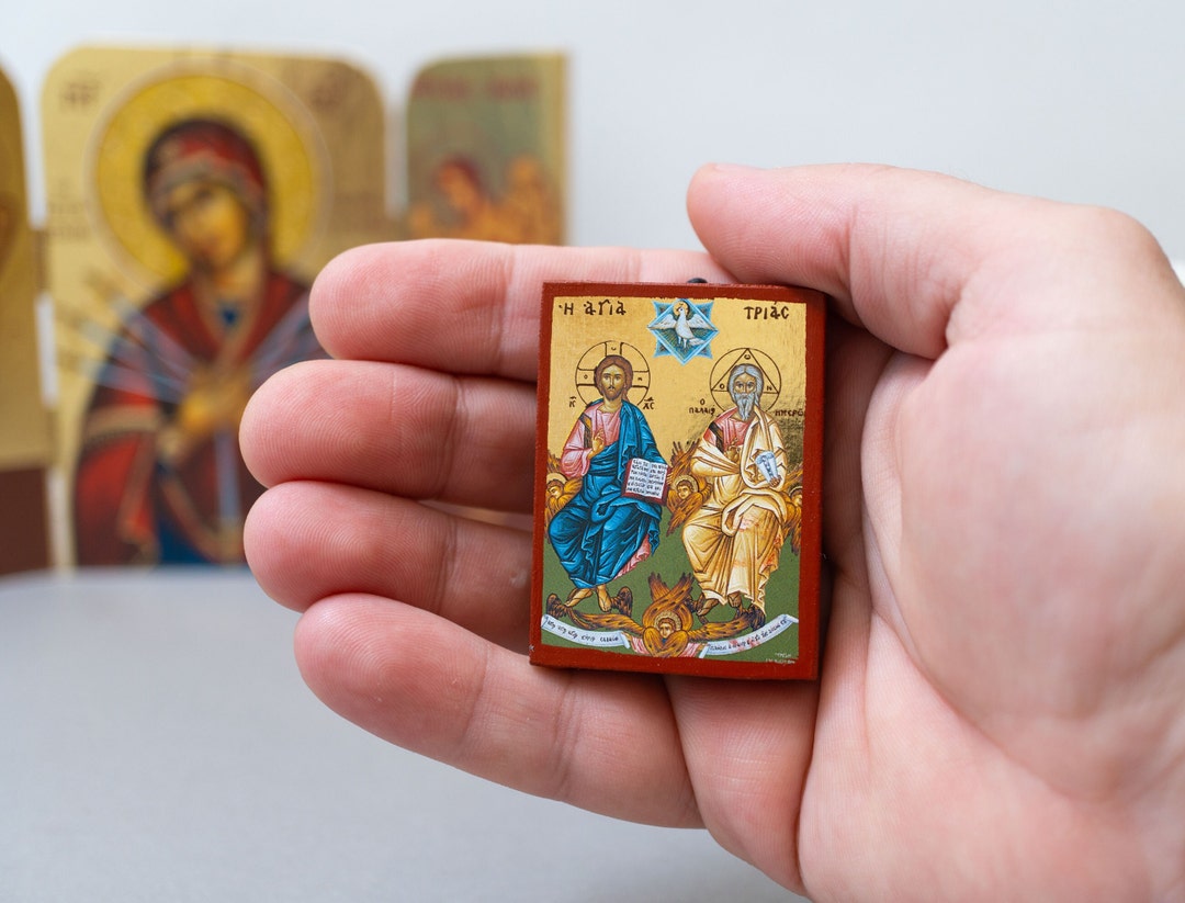 Small Wooden Orthodox Icon With Amazing Details of Holy - Etsy