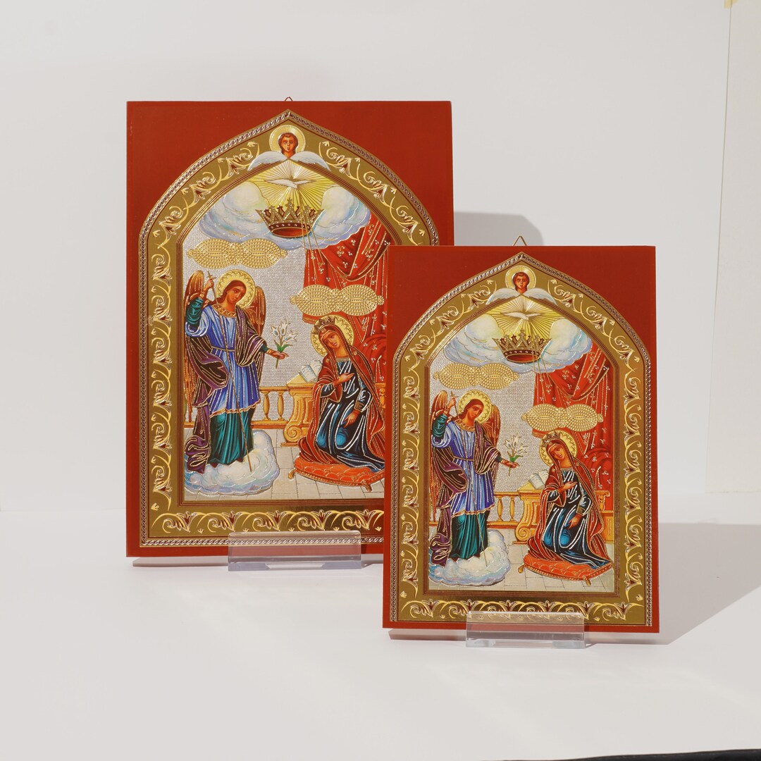 Virgin Mary Annunciation of Virgin Mary in Tinos flat Icon - Etsy
