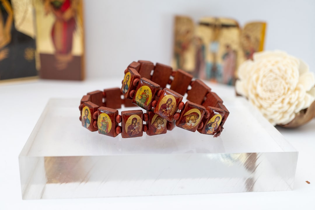 Holy Bracelet Bracelet With Holy Icons , Gift of Faith, Hope, Love and ...