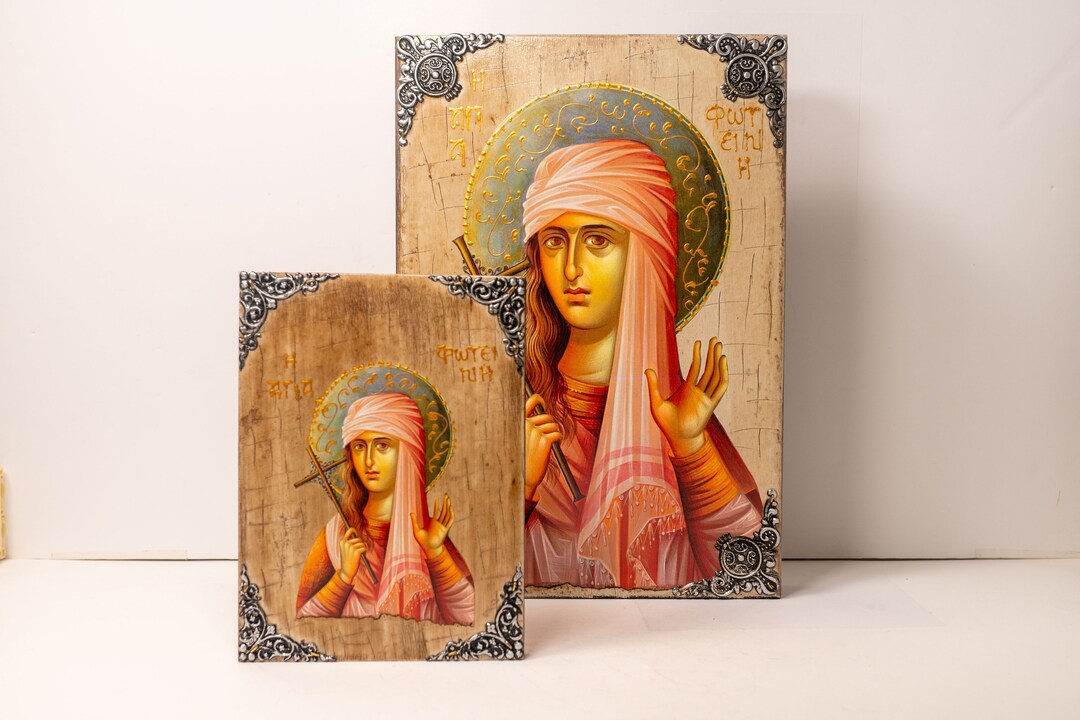 Saint Photini Samaritan Woman , Orthodox Icon , Byzantine Icon of Our ...