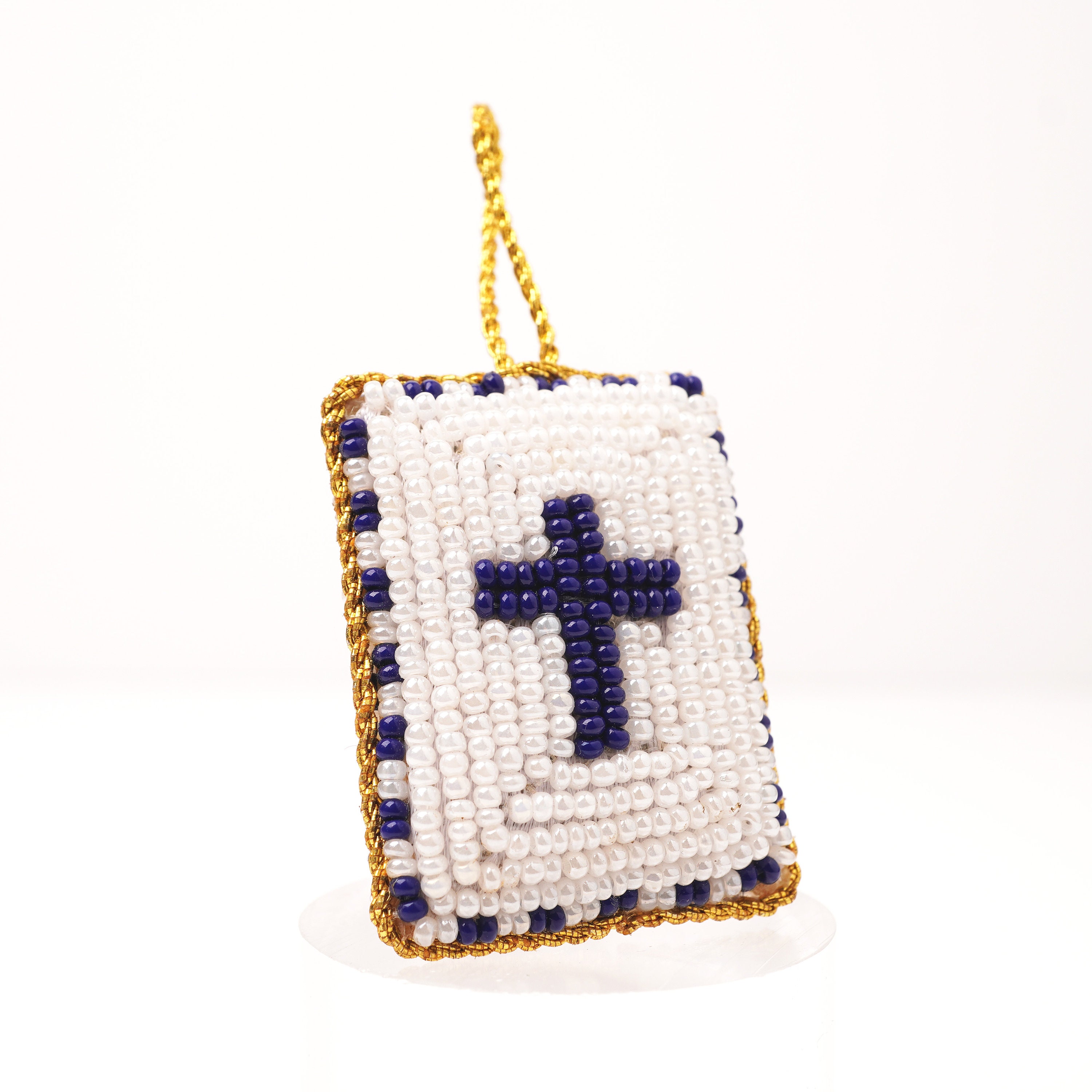 Christian Traditional Amulet With Beads and Gold Thread - Etsy