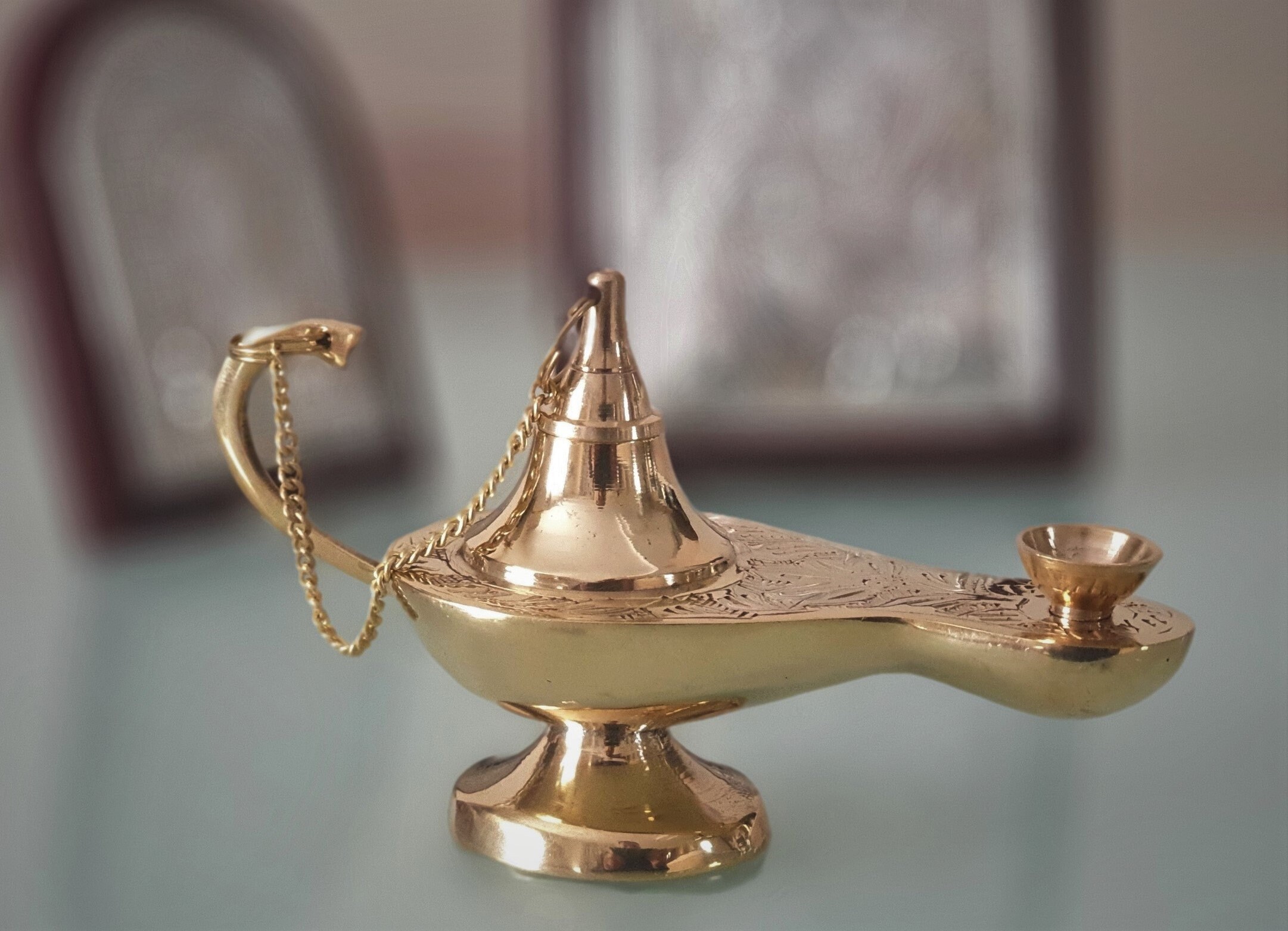 Beautiful Oil Lamp Aladdin Cap With a Chain Quite Heavy | Etsy