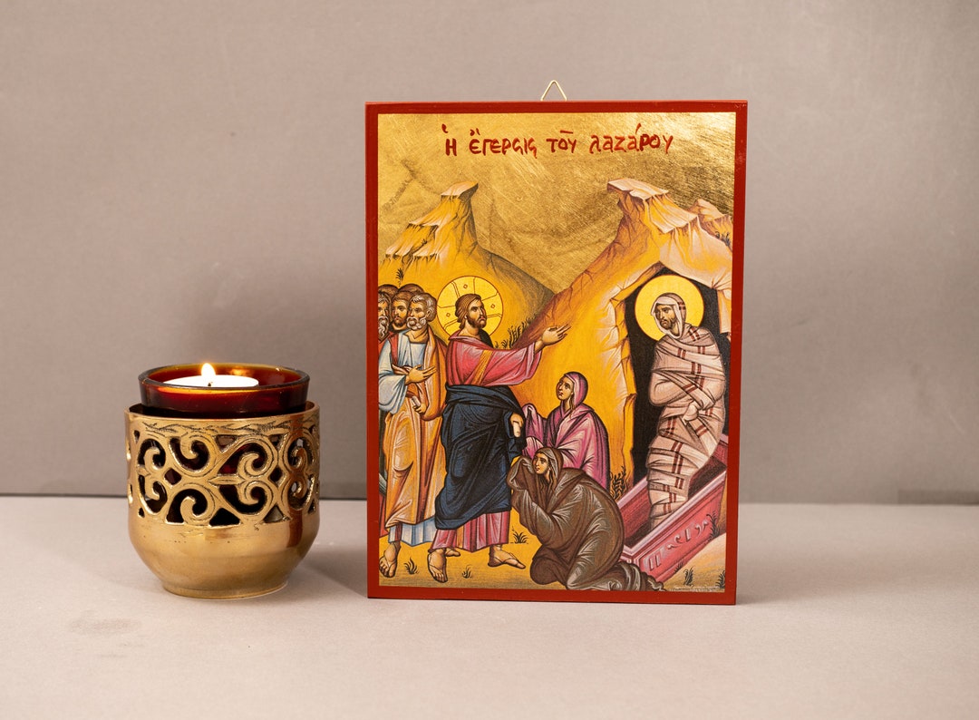Raising of Lazarus Icon Greek-byzantine Orthodox Icon ,byzantine Art ...