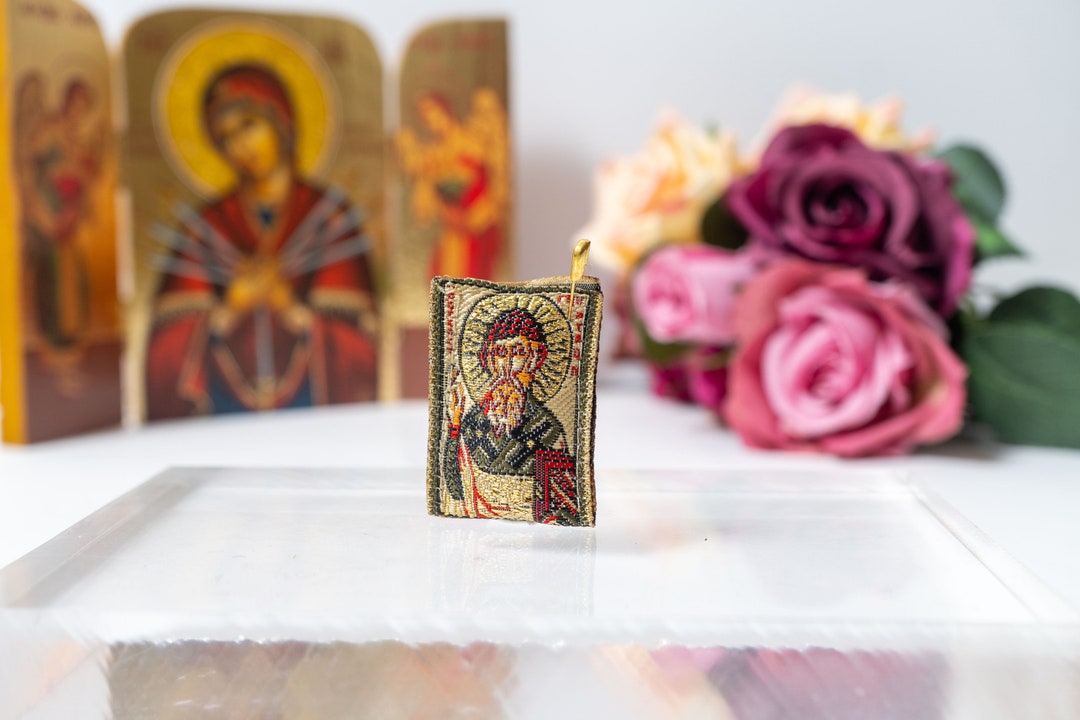 Orthodox Special Amulet With Saint Spyridon and Virgin Mary ,filachto ...