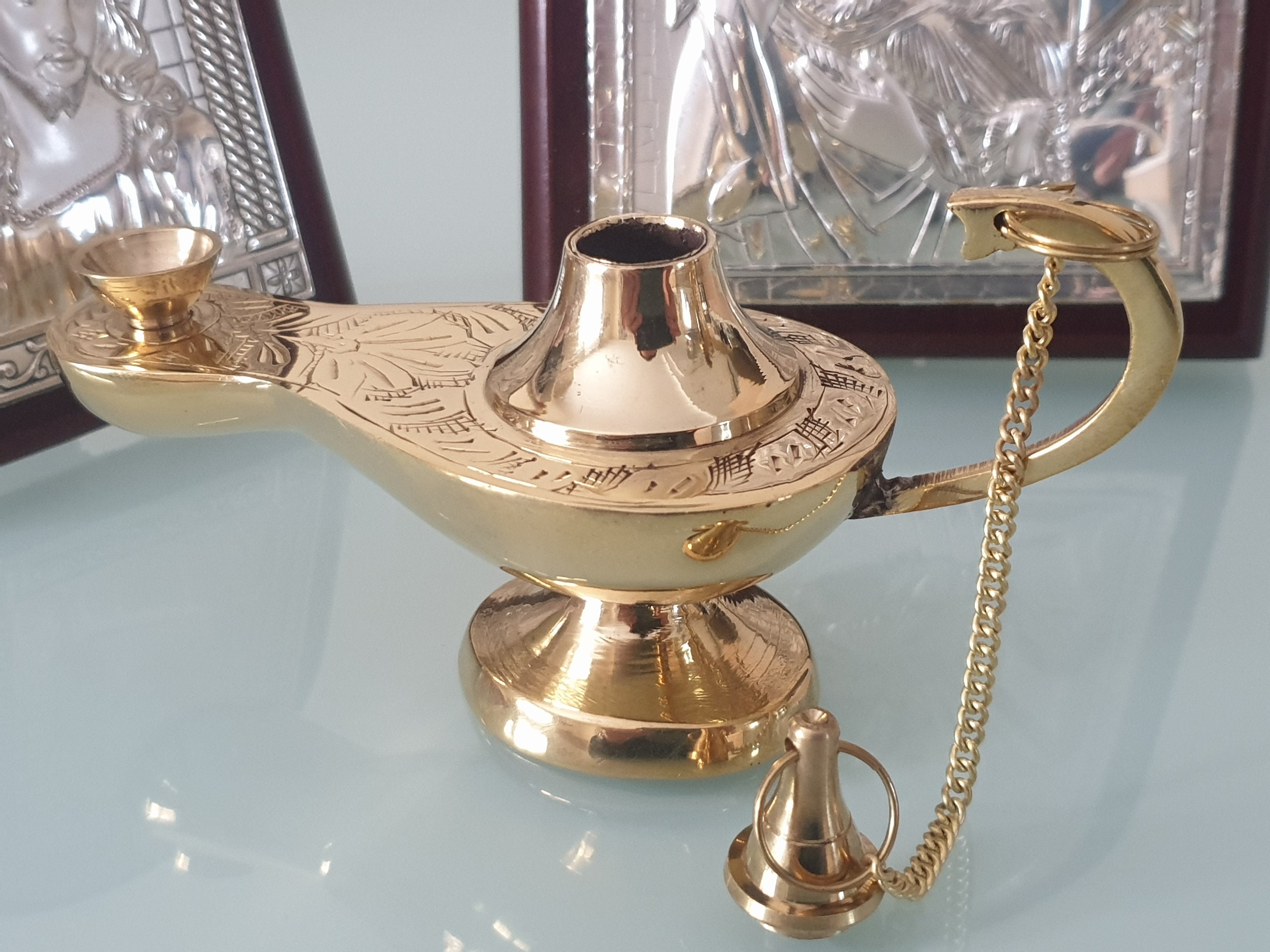 Beautiful Oil Lamp Aladdin Cap With a Chain Quite Heavy | Etsy