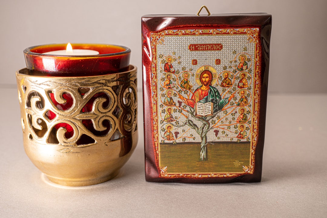 Jesus Christ Ampelos Iconflat Icon With Gilded Silver-plated - Etsy