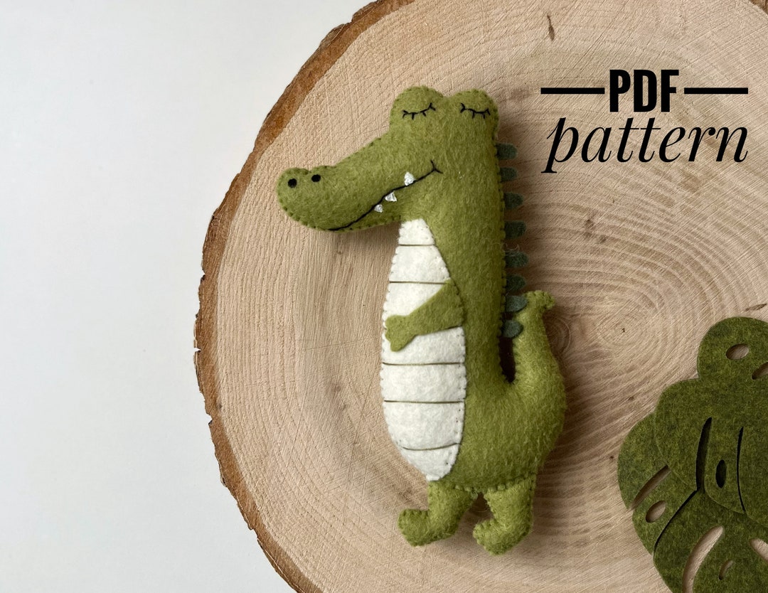 Crocodile Felt Pattern/ Safari Animals PDF Pattern - Etsy