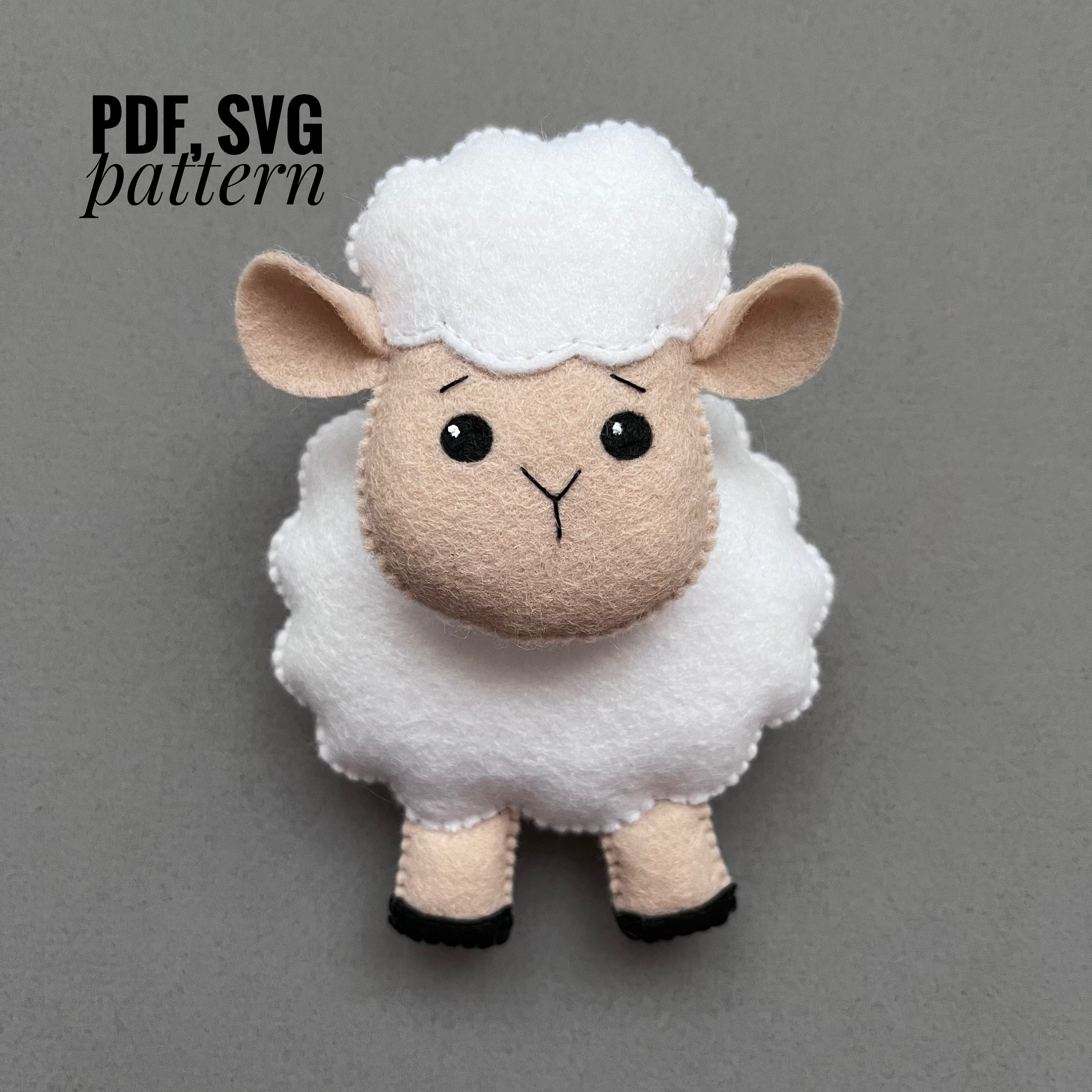 Sheep Felt Pattern PDF SVG Pattern Farm Animals | Etsy