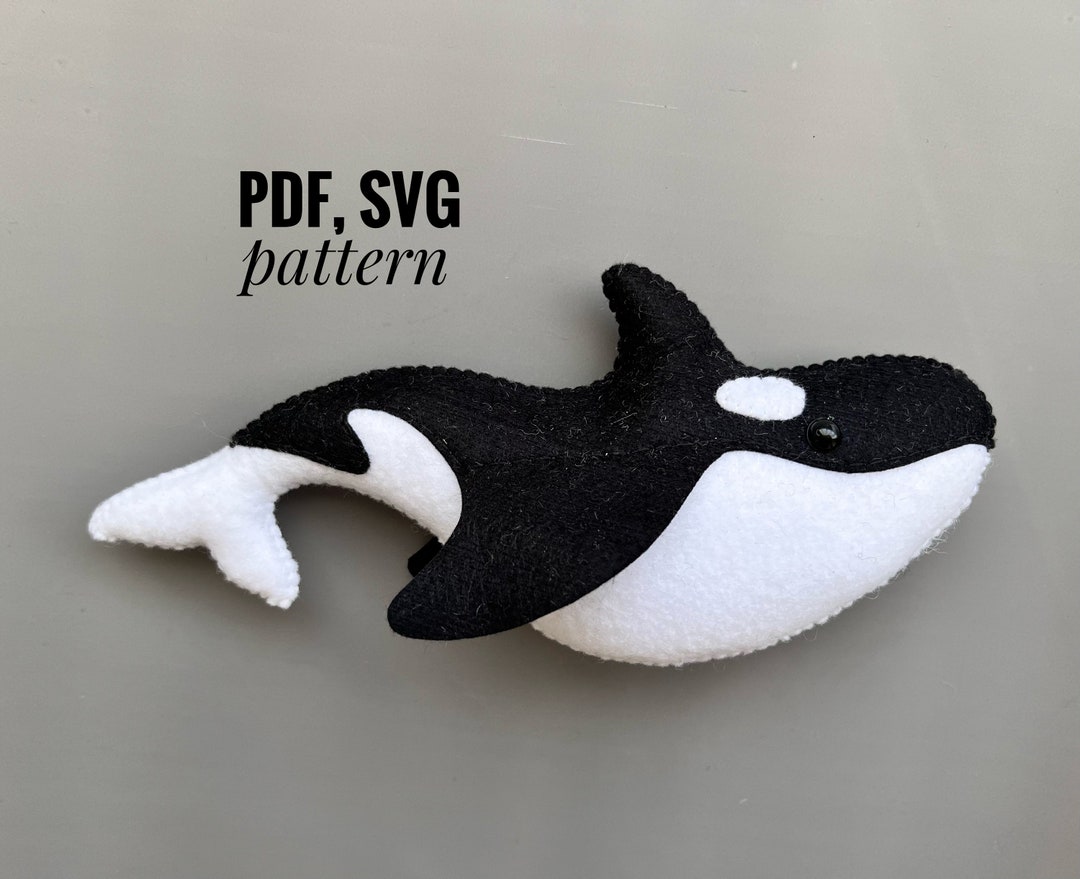 Orca Felt Pattern/ Arctic Animals PDF Pattern/ Polar Animals SVG ...