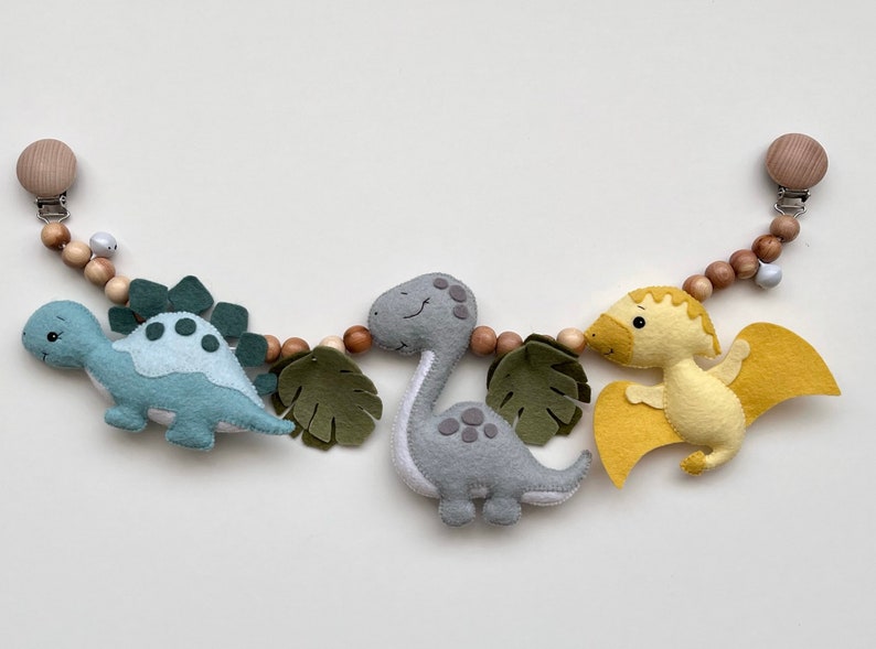 Dinosaurs Stroller Chain/ Dinosaur Stroller Toy - Etsy