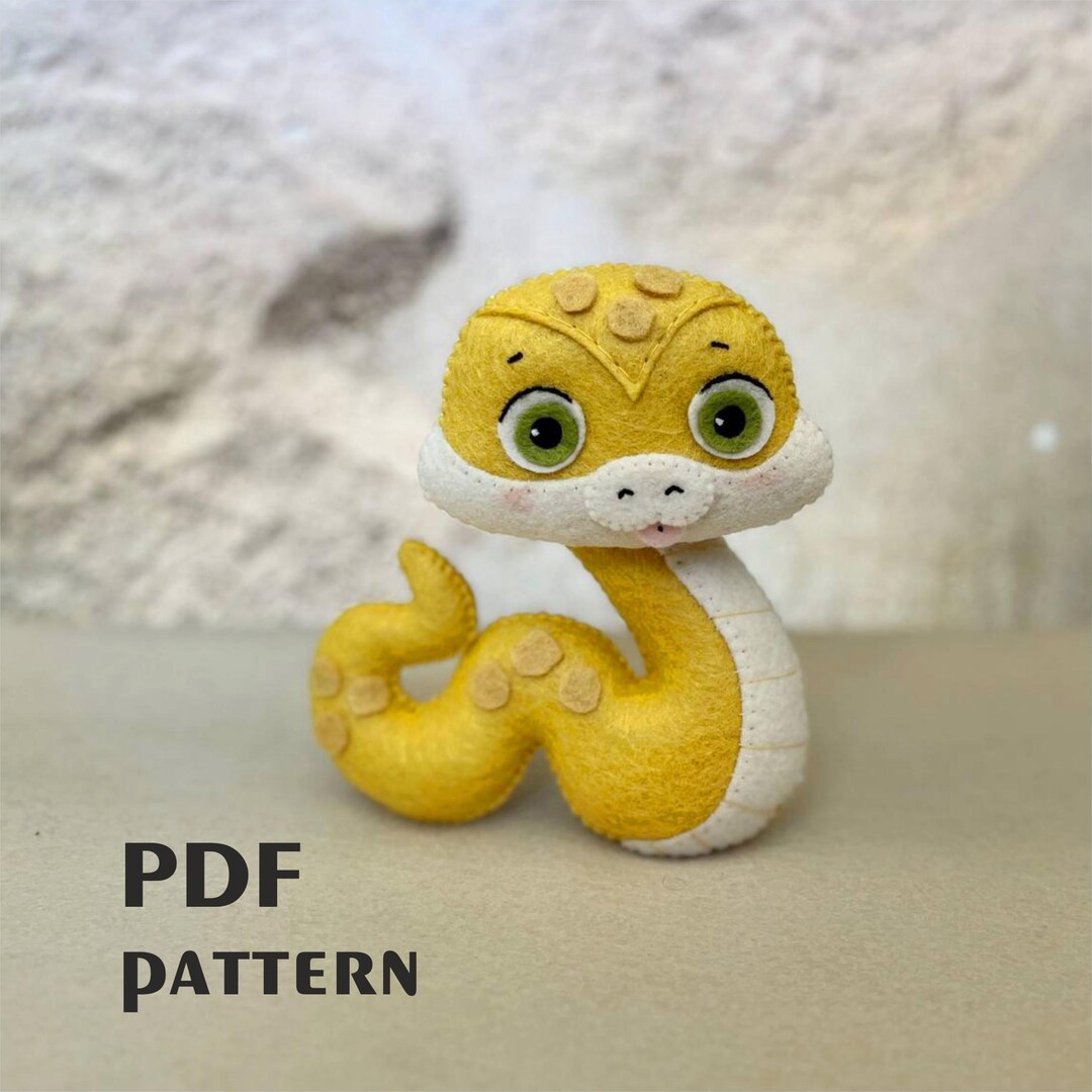 Snake Felt Pattern in PDF Format / Christmas Ornament Felt Pattern ...
