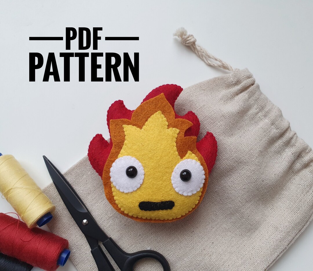 Anime Felt Pattern/ Calcifer Pdf Pattern/ Anime Pdf Pattern - Etsy