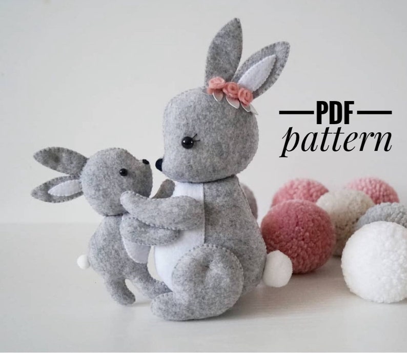 Bunny Felt Pattern/ Rabbit PDF Pattern - Etsy