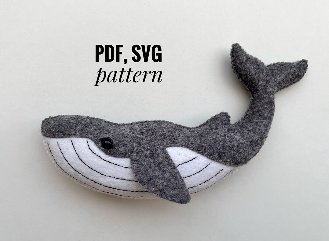 Whale Felt Pattern/ Whale PDF Pattern/ Polar Animals SVG Pattern - Etsy