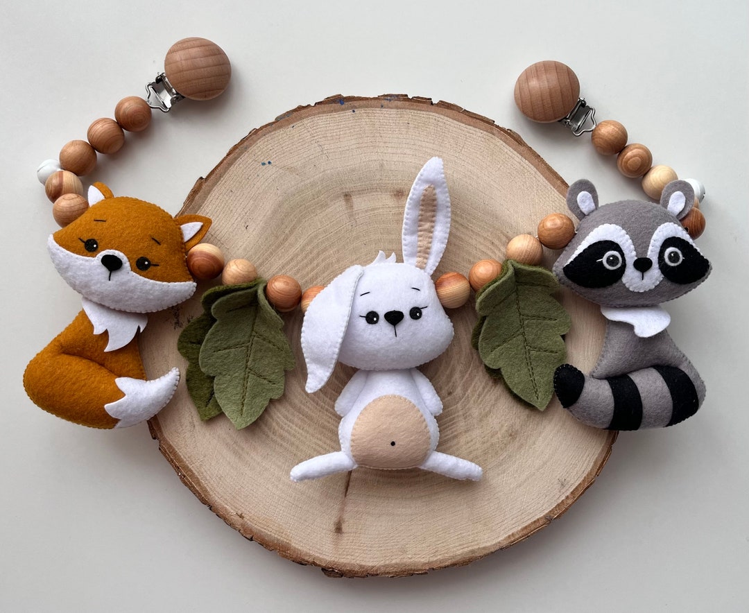 Woodland Stroller Chain/ Forest Animals Stroller Toy - Etsy
