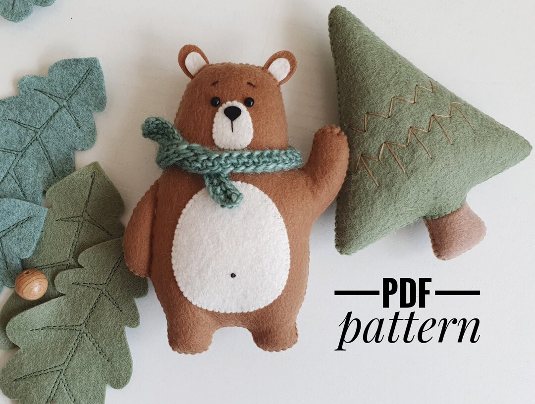 Bear Felt Pattern / Bear Pattern - Etsy