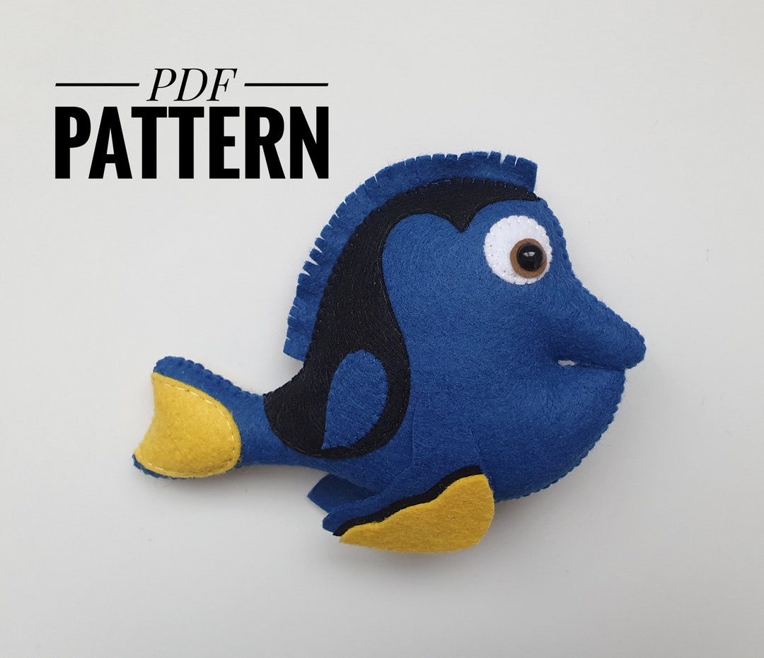 Finding Nemo Felt Pattern, Fish PDF Pattern, Dory Sewing Plush - Etsy