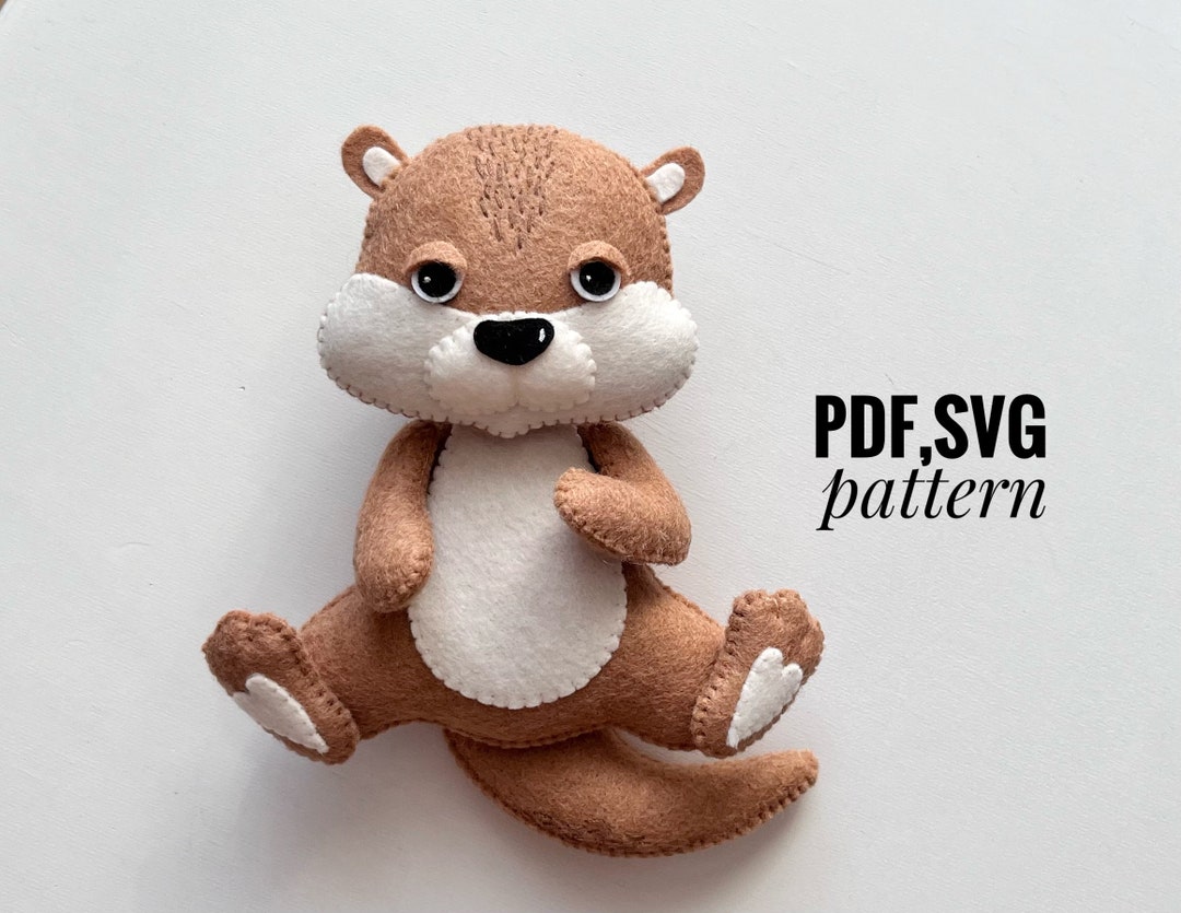 Otter Felt Pattern/ Forest Animals PDF Pattern/ Otter SVG Pattern - Etsy
