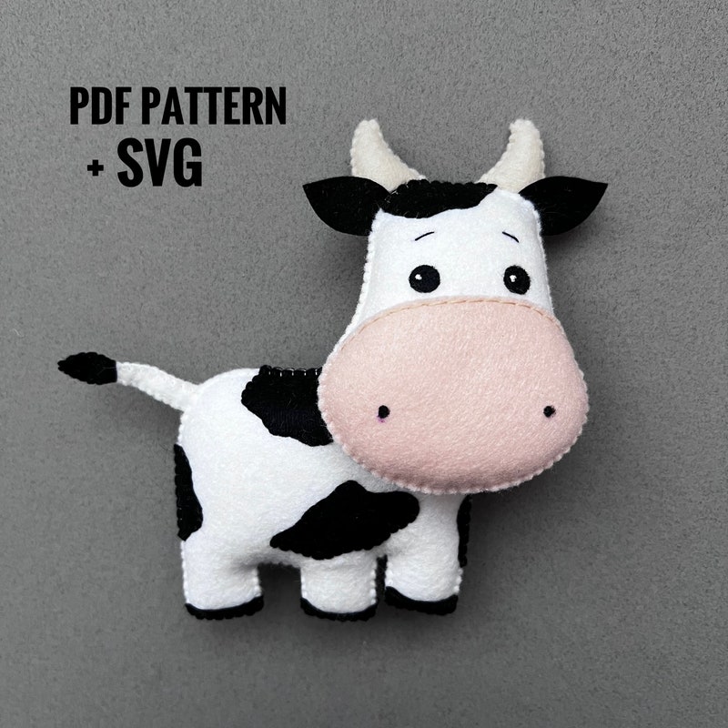 Felt Cow Pattern - Etsy