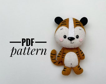 Tiger Felt Pattern/ Safari Animal PDF/ SVG Pattern - Etsy UK