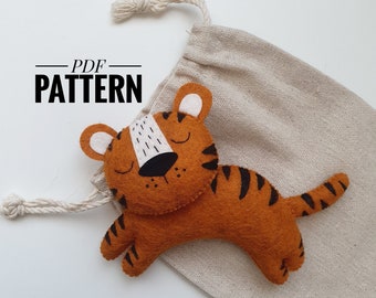 Tiger Felt Pattern/ Safari Animal PDF/ SVG Pattern - Etsy UK