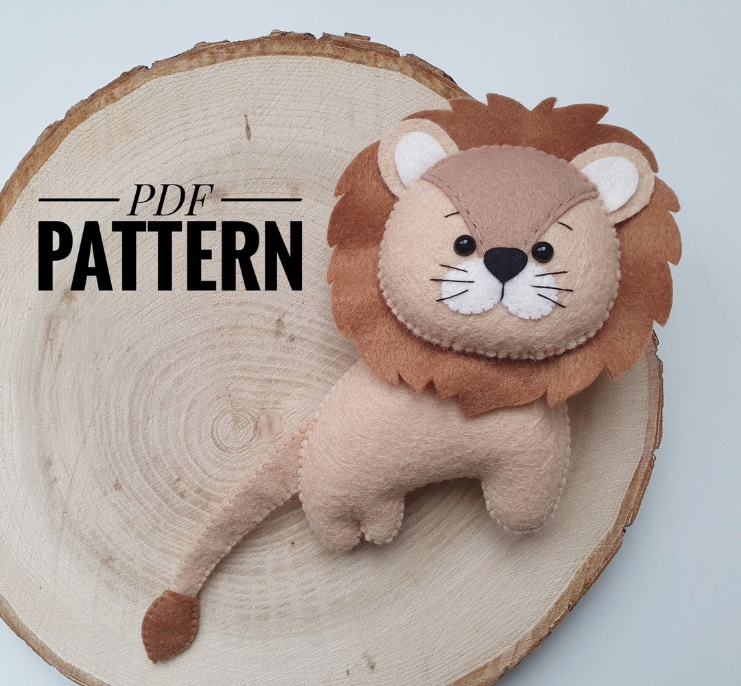Lion Felt Pattern / Safari Animal Pattern - Etsy