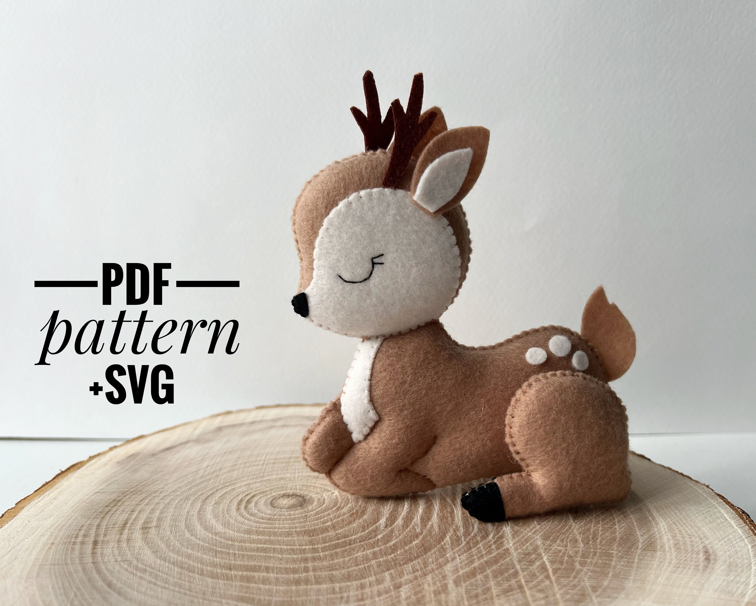 Deer Felt Pattern/ Forest Animals PDF SVG Pattern/ Deer Pdf Pattern - Etsy