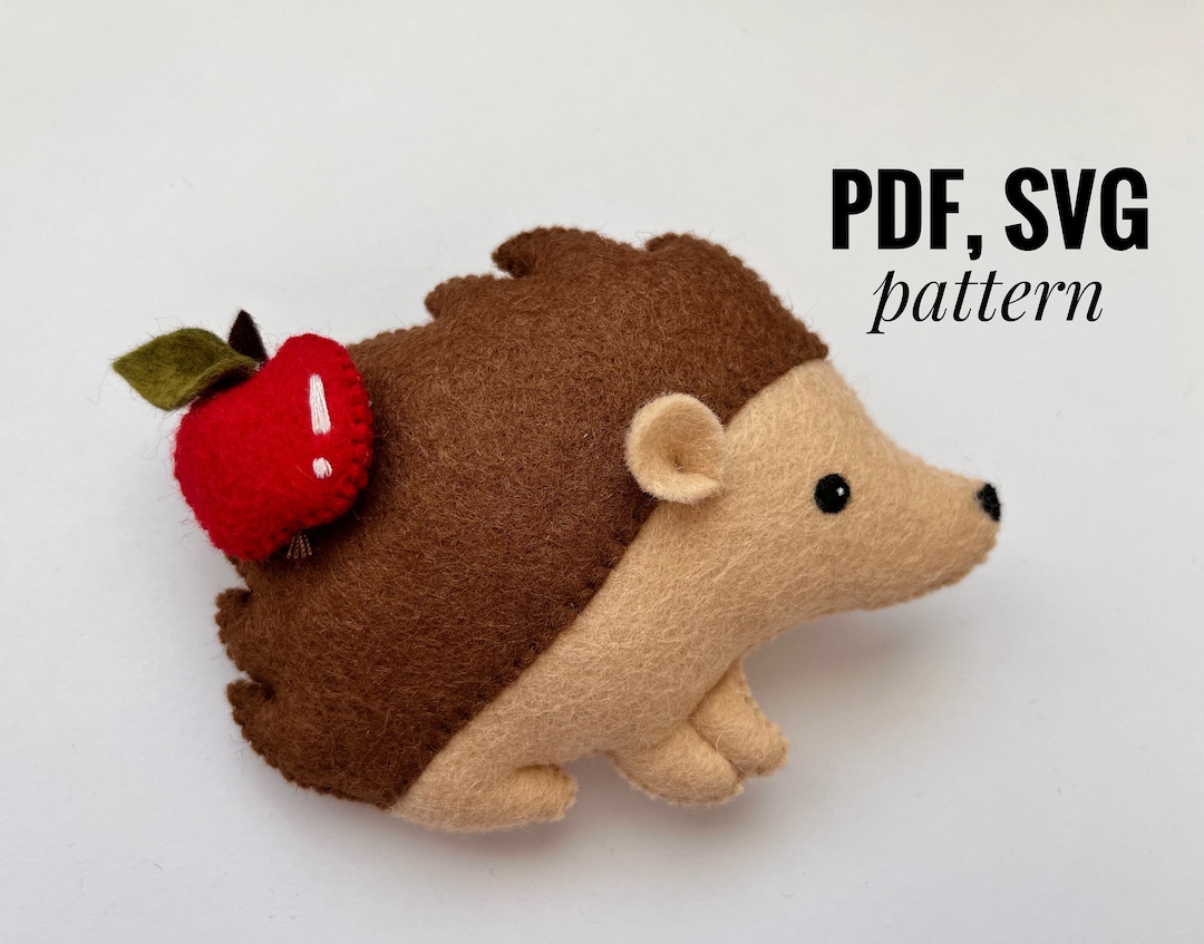 Hedgehog Felt Pattern/ Hedgehog Pdf SVG Pattern - Etsy
