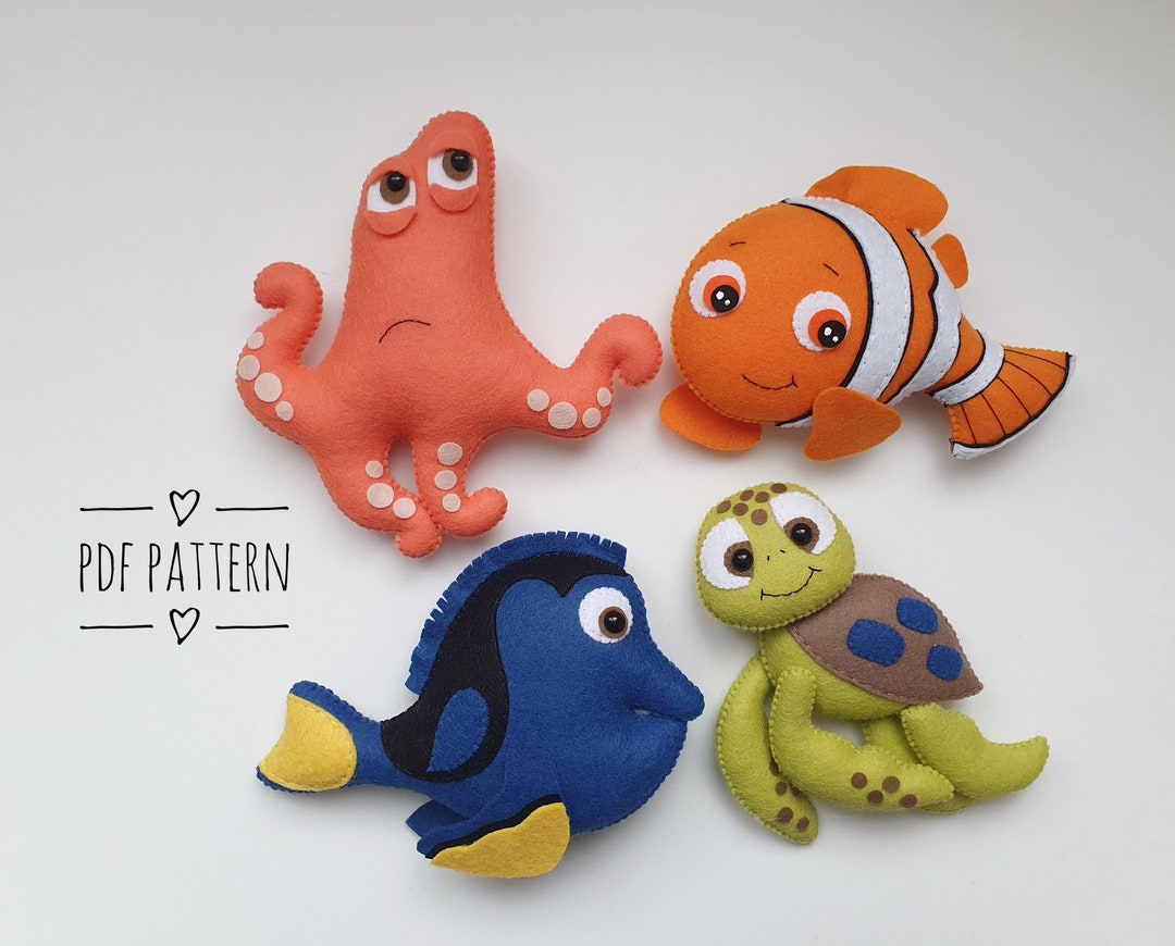 Finding Nemo Felt Pattern, Octopus PDF Pattern, Dory Sewing Plush - Etsy
