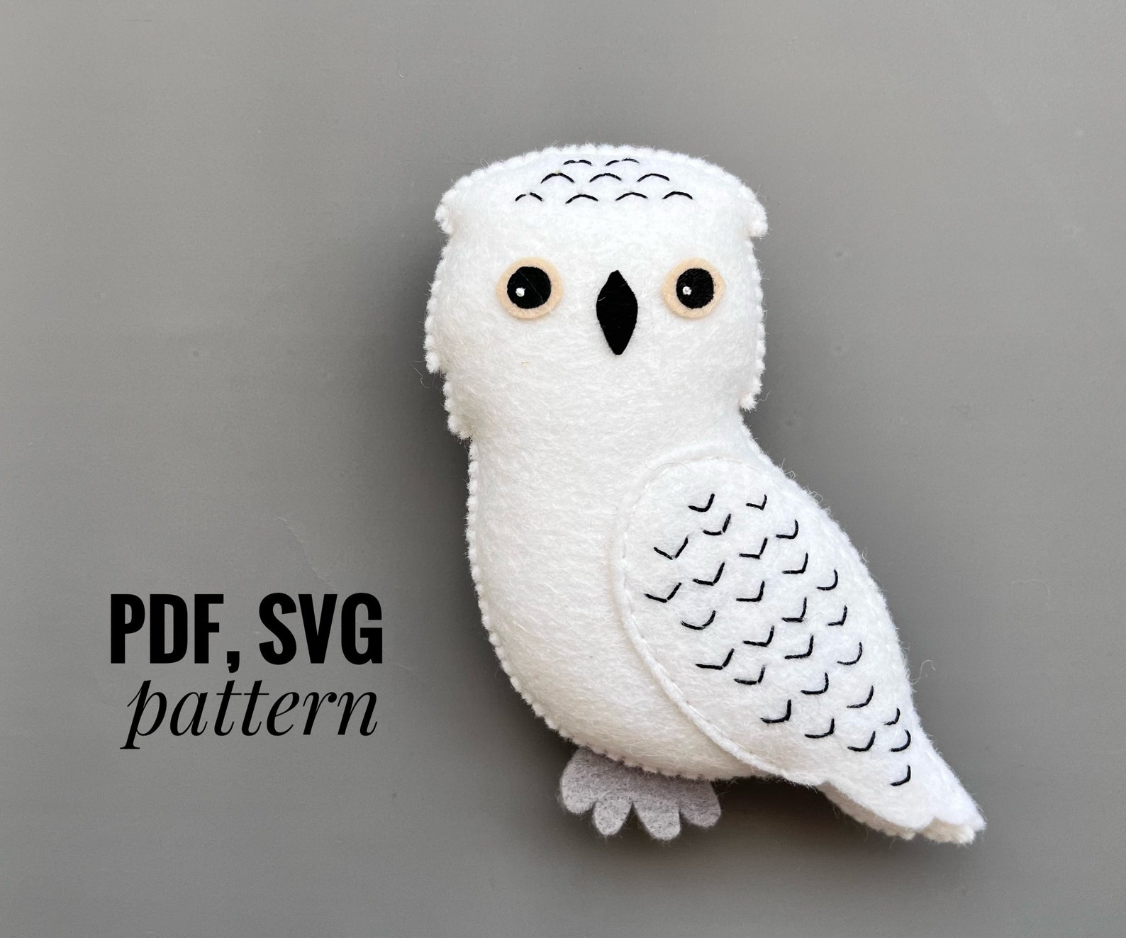 Polar Owl Felt Pattern/ Arctic Animals PDF Pattern/ Polar - Etsy