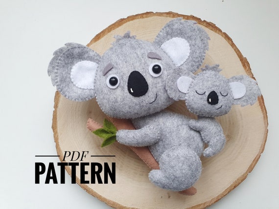 Koala Family Felt Pattern PDF Pattern Koala | Etsy